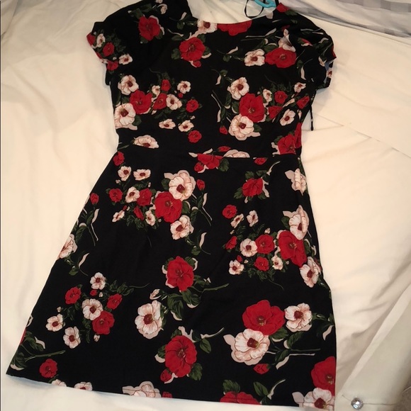 About Us | Dresses | Addison Mini Dress In Black Floral | Poshmark